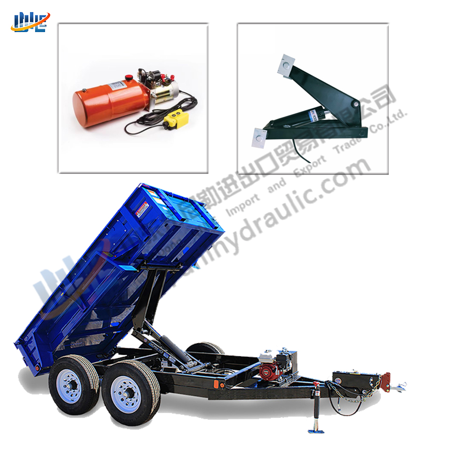 Load 3 6 10 tons trailer shear fork hydraulic power unit lifting kit ...