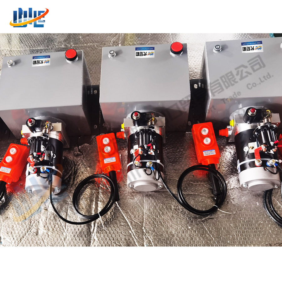 12v DC single acting small 1.1Kw hydraulic power unit for forklift dump ...